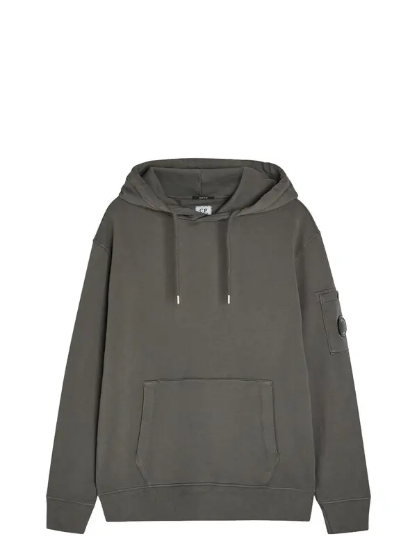 C.P. COMPANY Hooded Cotton Sweatshirt - Dark Grey