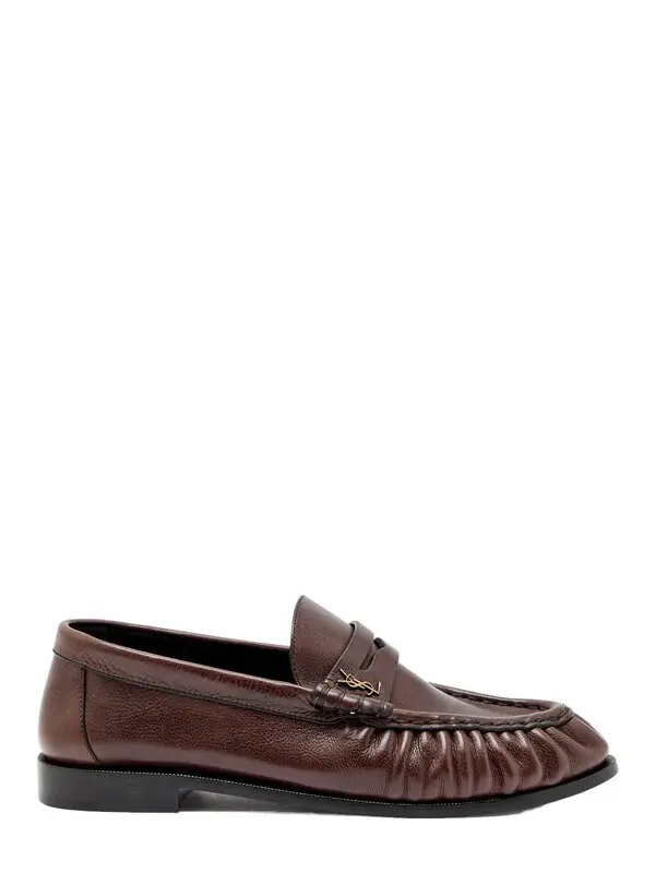 Saint Laurent Le Loafer 15 Leather Loafers - Brown