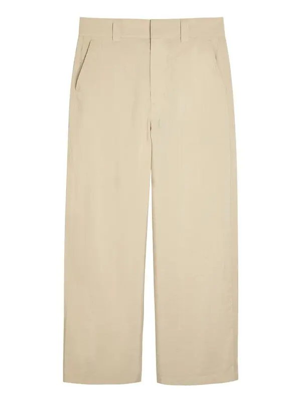 LEMAIRE Wide-leg Silk-blend Trousers - Off White