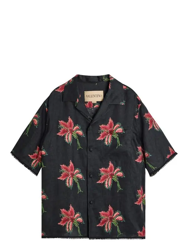 Valentino Garavani Floral-print Linen Shirt - Multicoloured 1