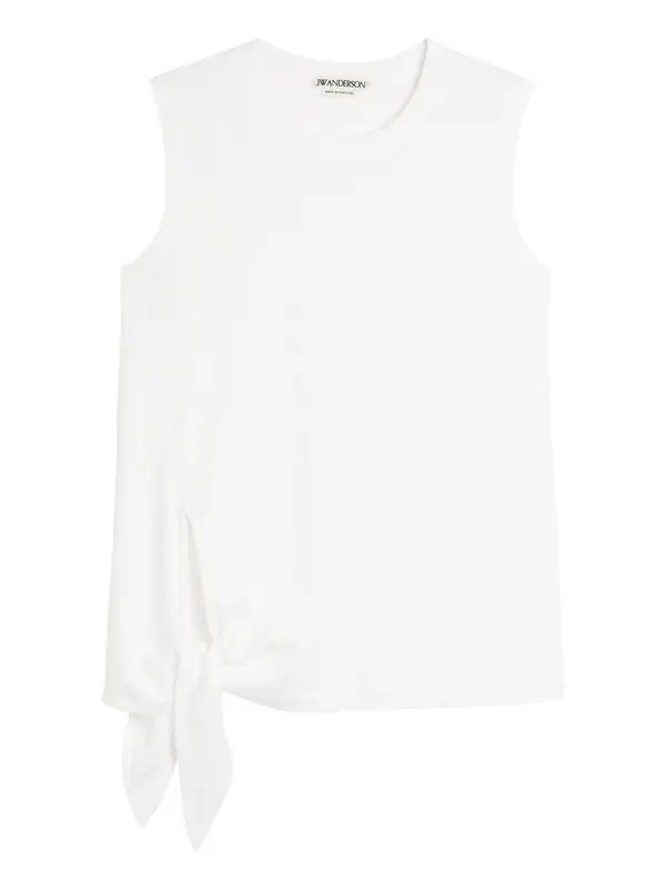 JW Anderson Knotted Cotton Tank Top - White