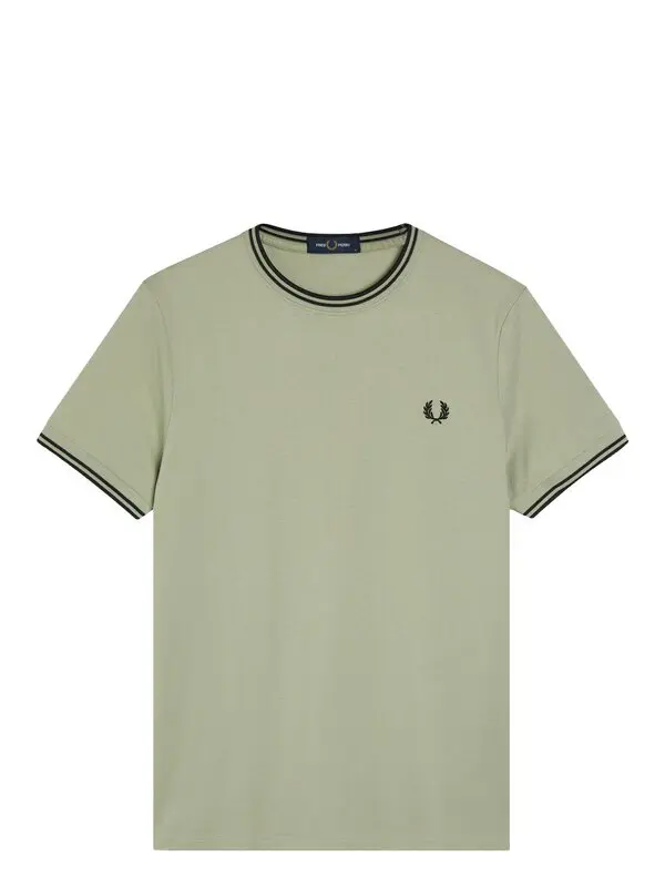 Fred Perry Embroidered Logo Cotton T-shirt - Green