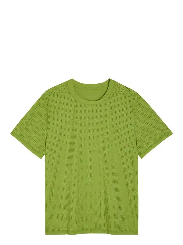 LITERARY SPORT James Perforated Running T-shirt - Green