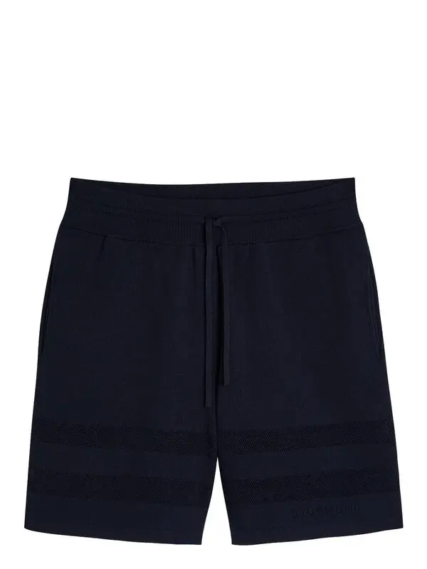 Givenchy Cotton-blend Textured Knit Shorts - Navy