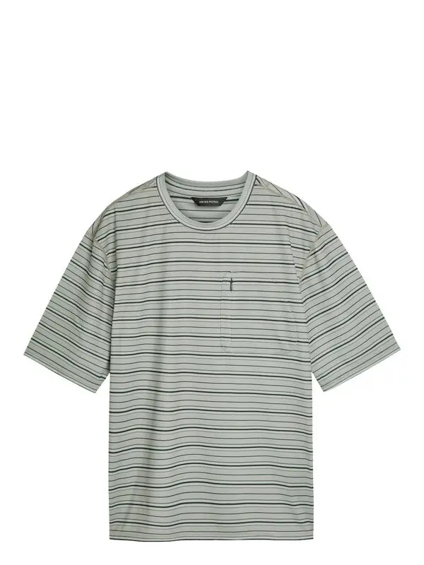 HIKING PATROL Striped Stretch-jersey T-shirt - Grey