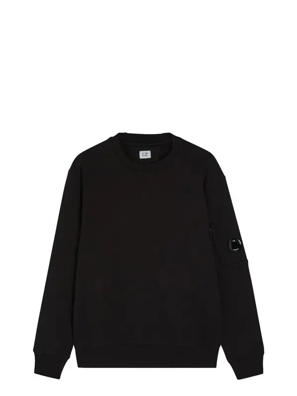 C.P. COMPANY Logo Cotton Sweatshirt - Black