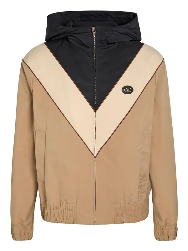 Valentino Garavani Vlogo Panelled Hooded Jacket - Multicoloured 1