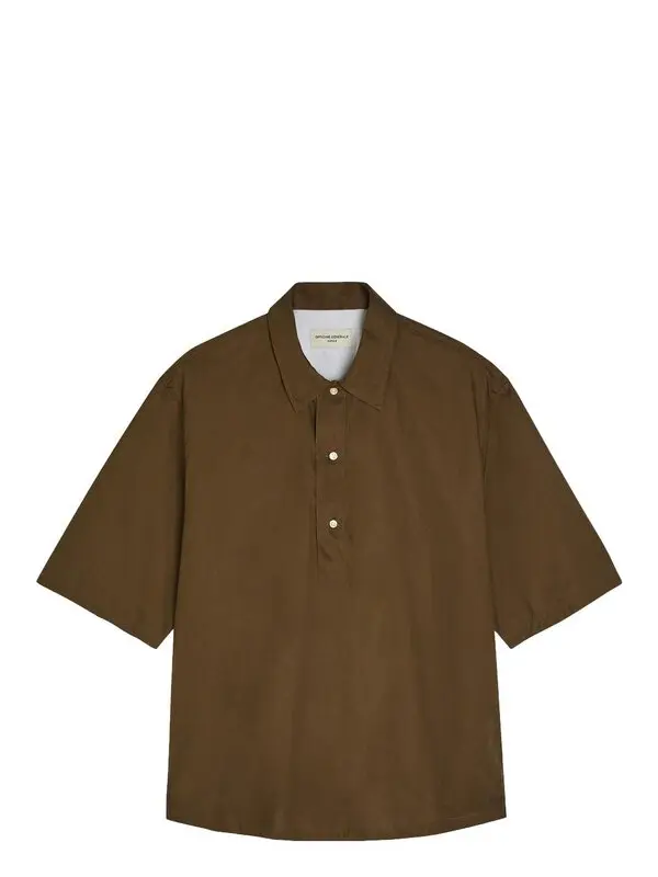 Officine Générale Joris Cotton Shirt - Dark Brown