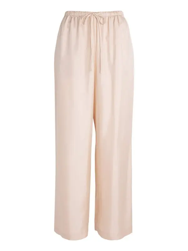 RÓHE Silk Relaxed Straight Trousers - Rose Gold