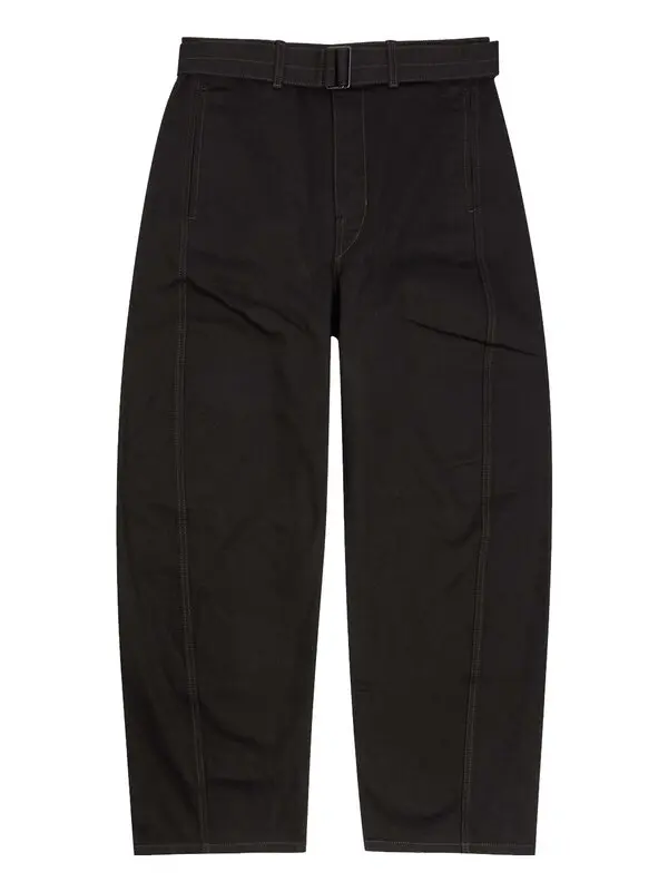 LEMAIRE Belted Denim Trousers - Black