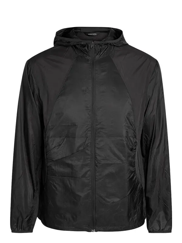 HIKING PATROL Orbit Lt Hooded Nylon Jacket - Black
