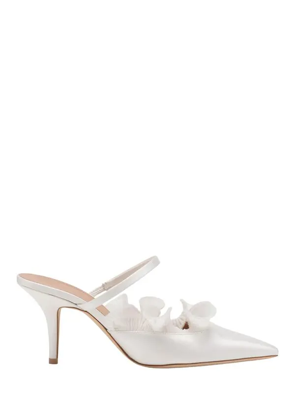 MALONE SOULIERS Cecile 70 Heeled Mules - White
