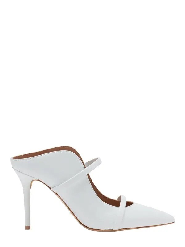 MALONE SOULIERS Leather Maureen Mules - White