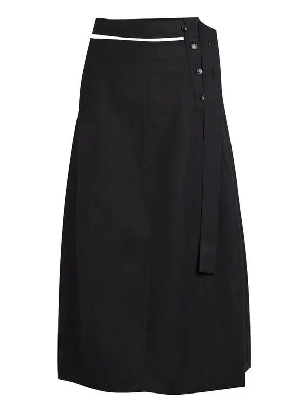 Studio Nicholson Belted Midi Skirt - Dark Purple