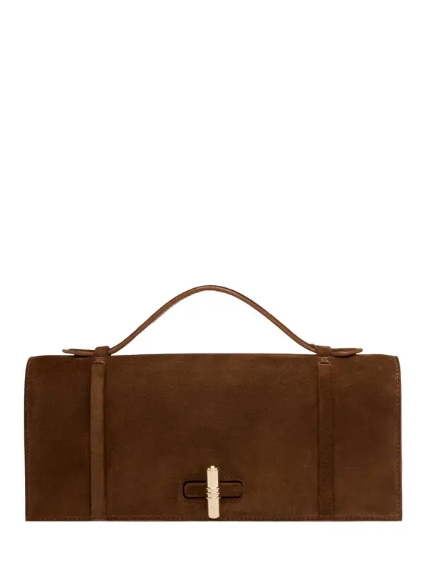 MALONE SOULIERS Suede May Clutch - Brown