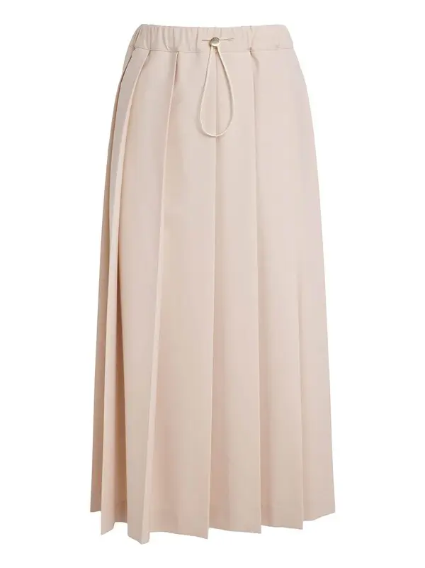 Fabiana Filippi Pleated Midi Skirt - Nude