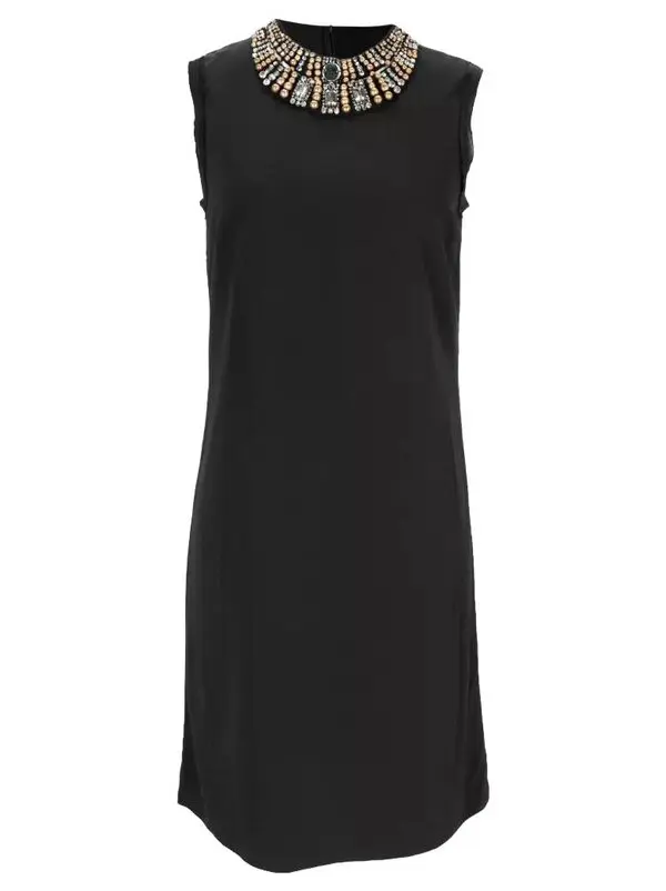 LANVIN 2019 Beaded Bib Mini Dress - Black