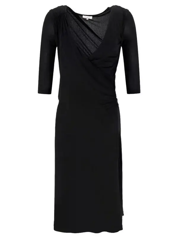Etro Wrap-effect Ruched Midi Dress - Black