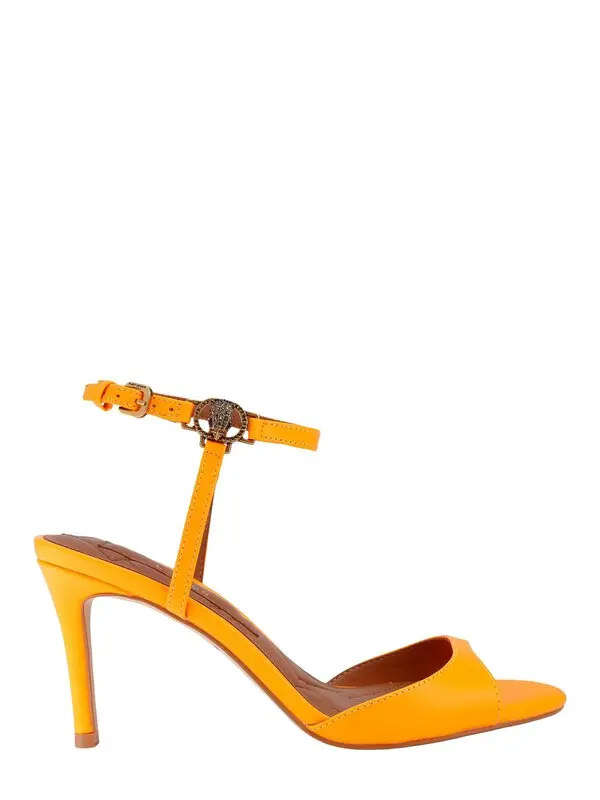 Kurt Geiger Leather Chelsea Strap Holder Heeled Sandals - Orange