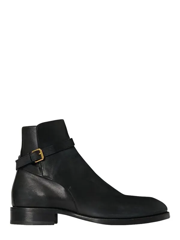 THE ROW Nobilis Buckle Bootie - Black