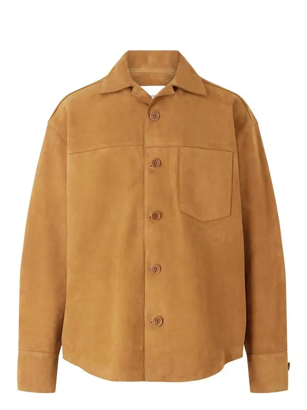 Ami Suede Overshirt - Brown