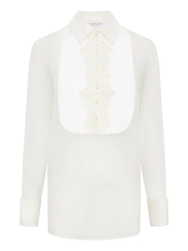 Gabriela Hearst Oriana Lace Blouse - Ivory