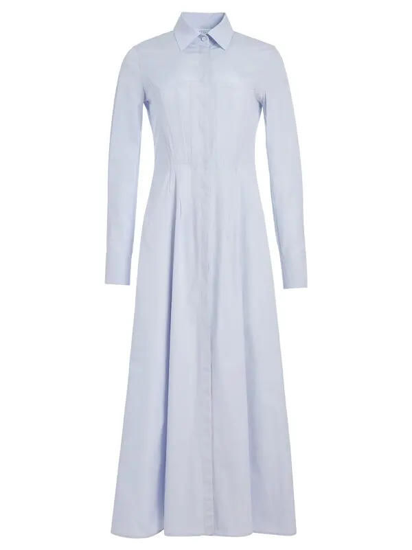 Gabriela Hearst Eugene Maxi Shirtdress - Light Blue