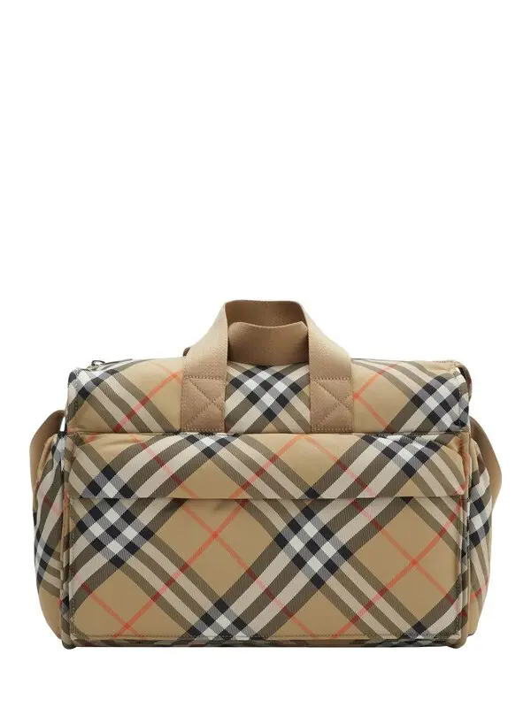 Burberry Mini Check Bowling Bag - Sand Beige