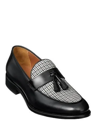 PAUL FREDRICK Dylan Leather Tassel Loafer - Grey/black