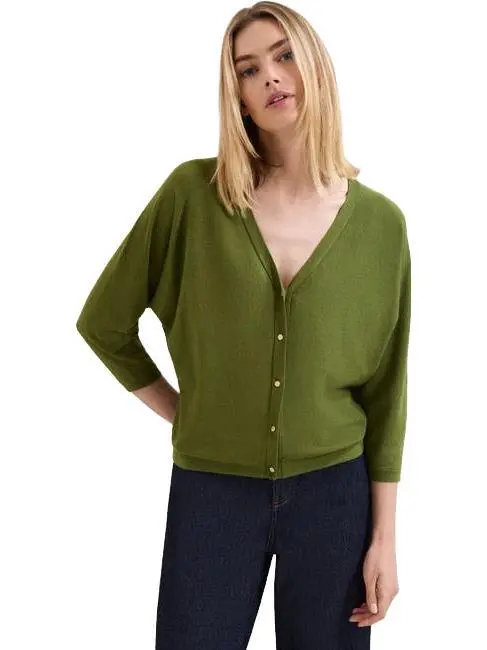 PHASE EIGHT Cristine V-neck Button-up Cardigan - Green
