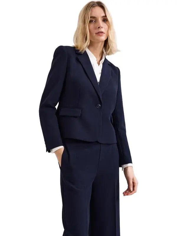 PHASE EIGHT Aubrie Cropped Blazer - Navy