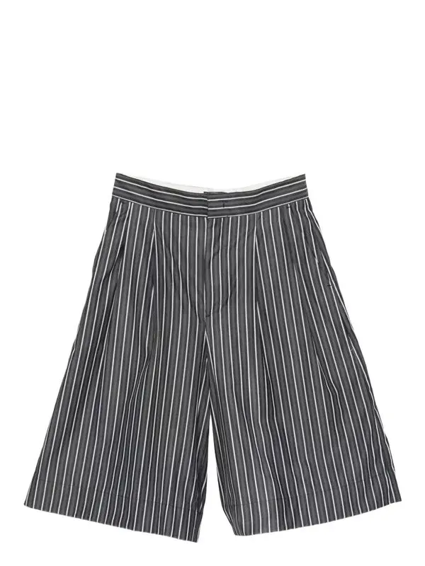 Soeur Striped Culottes Shorts - Grey