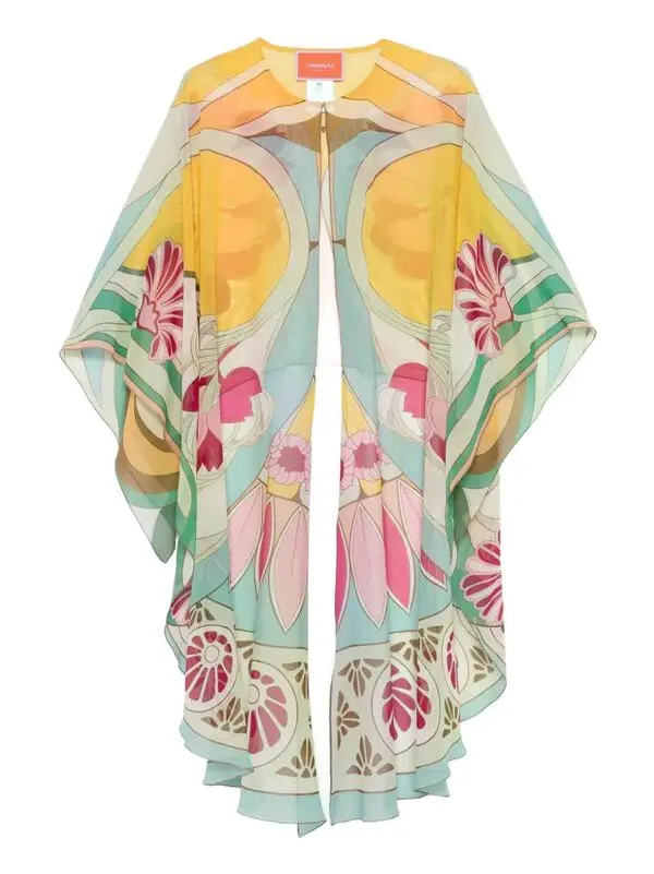 La DoubleJ Floral Cape - Yellow