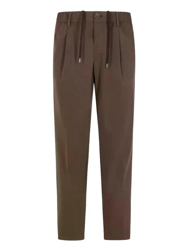 Herno Textured Drawstring Trousers - Brown