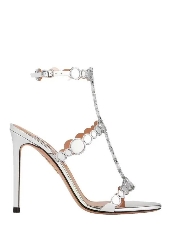 AQUAZZURA Cha Cha Cha Crystal Sandals - Silver