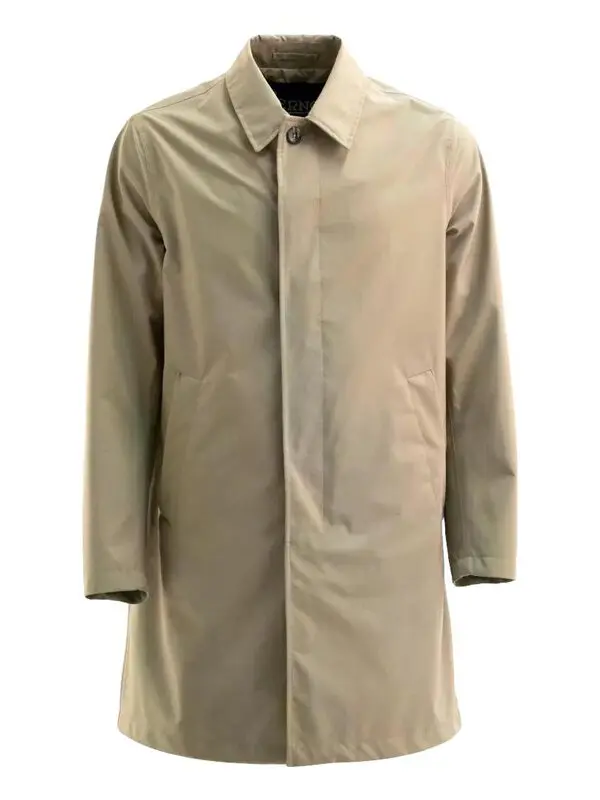 Herno Buttoned Raincoat - Neutrals