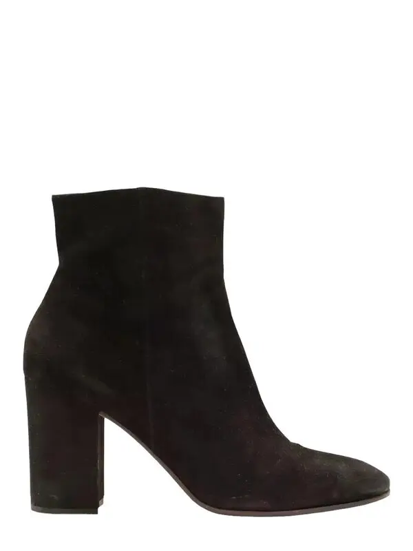 GIANVITO ROSSI Round-toe Suede Ankle Booties - Black