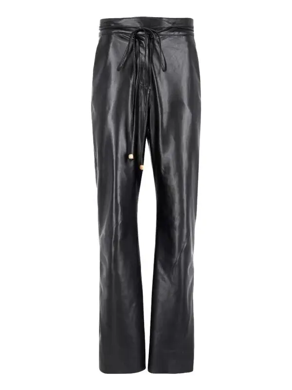 Nanushka High-rise Drawstring Trousers - Black