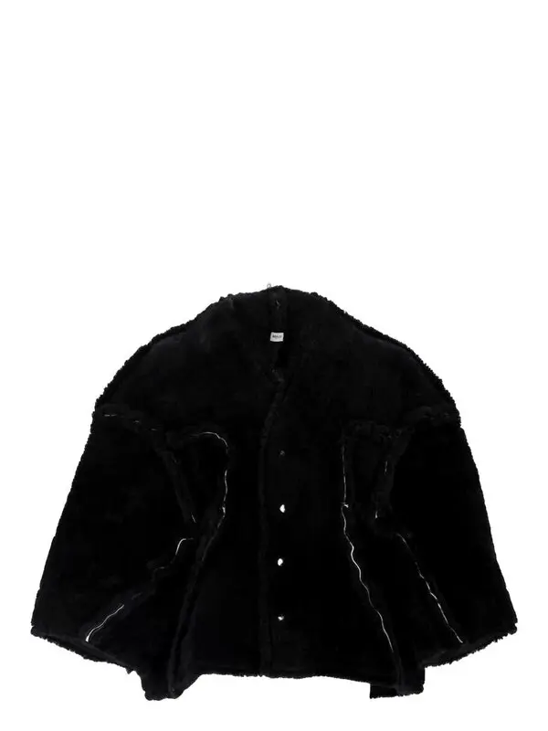 Rick Owens Shearling Cropped Jacket - Black