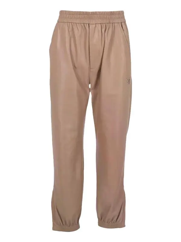 Nanushka Elastic-waist Logo Trousers - Neutrals