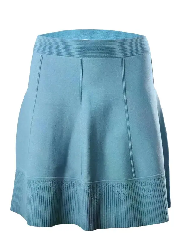 Sandro Flared Knitted Mini Skirt - Blue