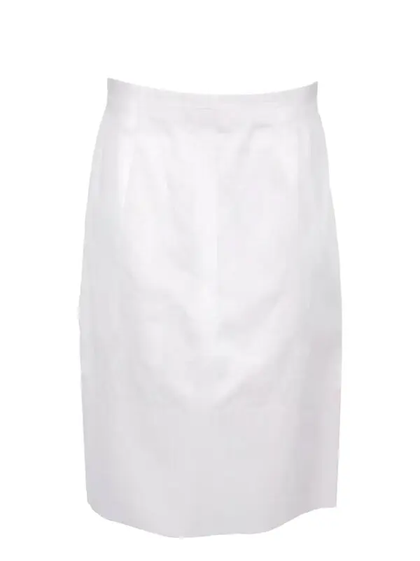 Celine Cotton Mini Skirt - White