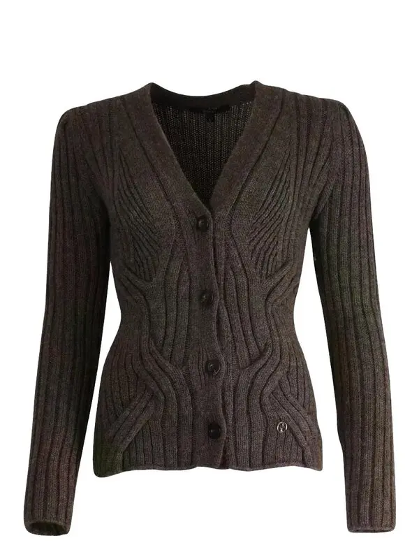 Gucci Fitted Knit Cardigan - Brown