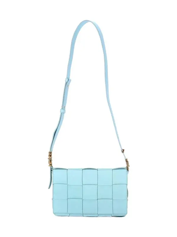 Bottega Veneta Cassette Leather Crossbody Bag - Blue