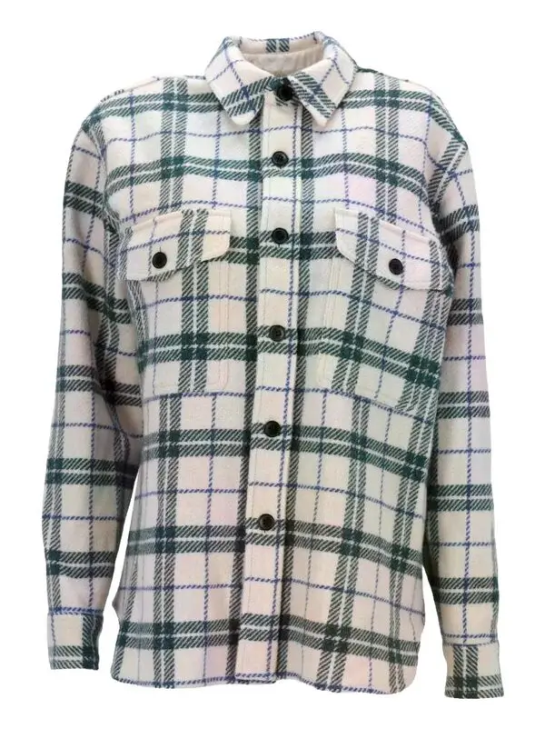 ISABEL MARANT VINTAGE Faxon Plaid Overshirt - Neutrals