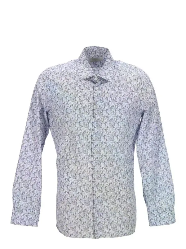 Prada Printed Cotton Shirt - Blue