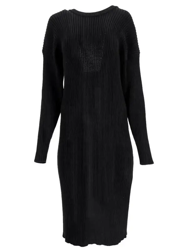 Bottega Veneta Cut-out Knit Midi Dress - Black