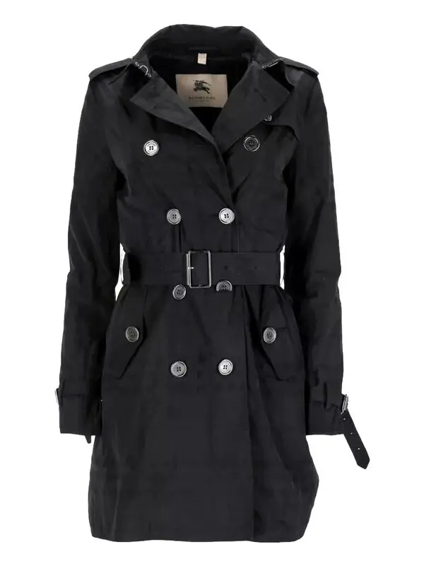 Burberry Belted Double-breasted Trench Coat - Black