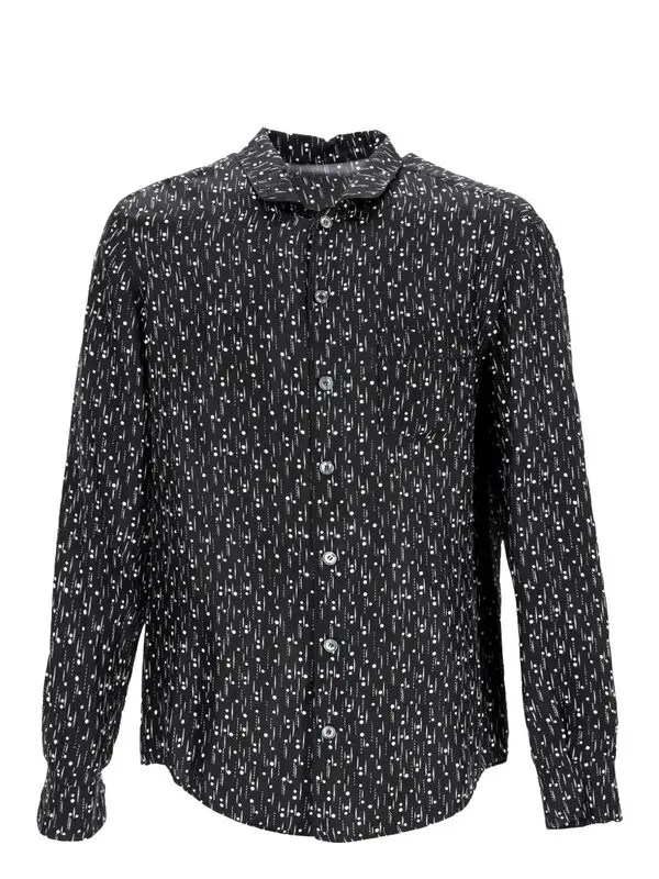 Dolce & Gabbana Printed Long-sleeve Shirt - Black