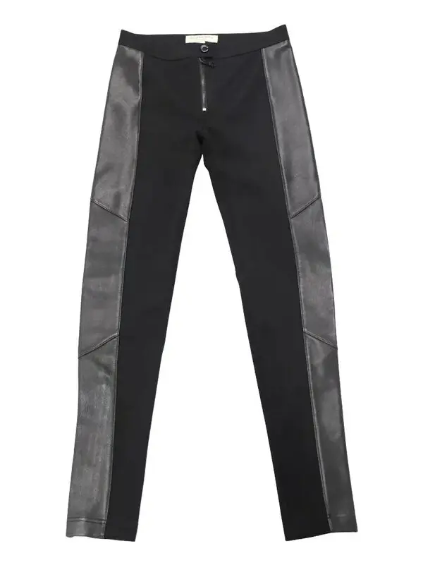 Burberry Leather-panel Leggings - Black